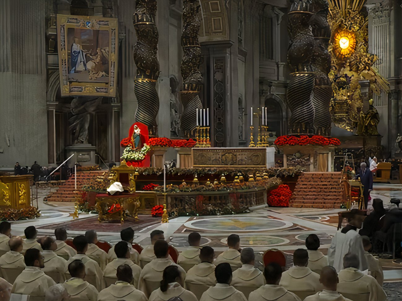 В Ватикане началась Рождественская служба. Видео